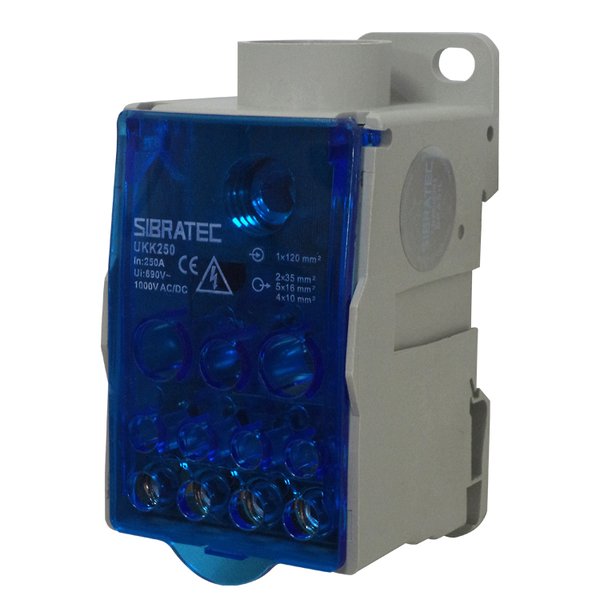 Bloco de Distribuição UKK250 | 1 Entrada e 11 Saídas 250A