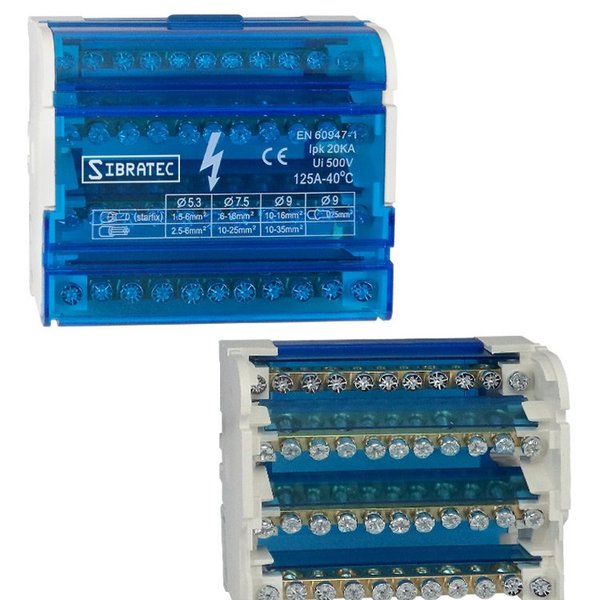 Bloco de Distribuição 4 Barramentos 125A | S112-04 11 Entradas