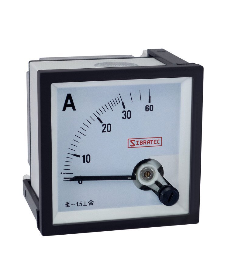 Amperímetro Analógico 72x72mm | Medição Direta 30A