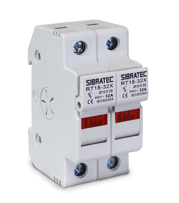 Porta Fusível Cartucho RT18-32 10x38mm | até 32A 2 Polos