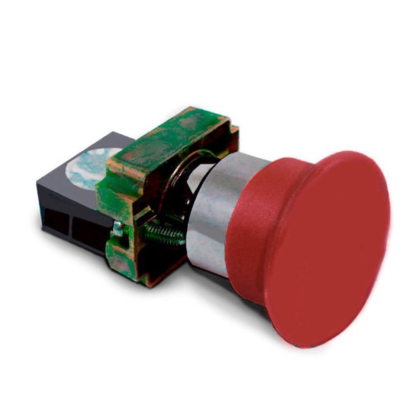 Botão de Emergência Metálico XB2-BC42 sem Trava 1NF