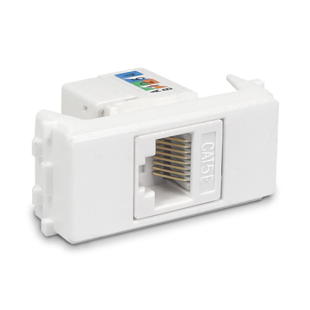 Kit TWDIN Módulo Conector RJ45 Categoria 5E + Suporte