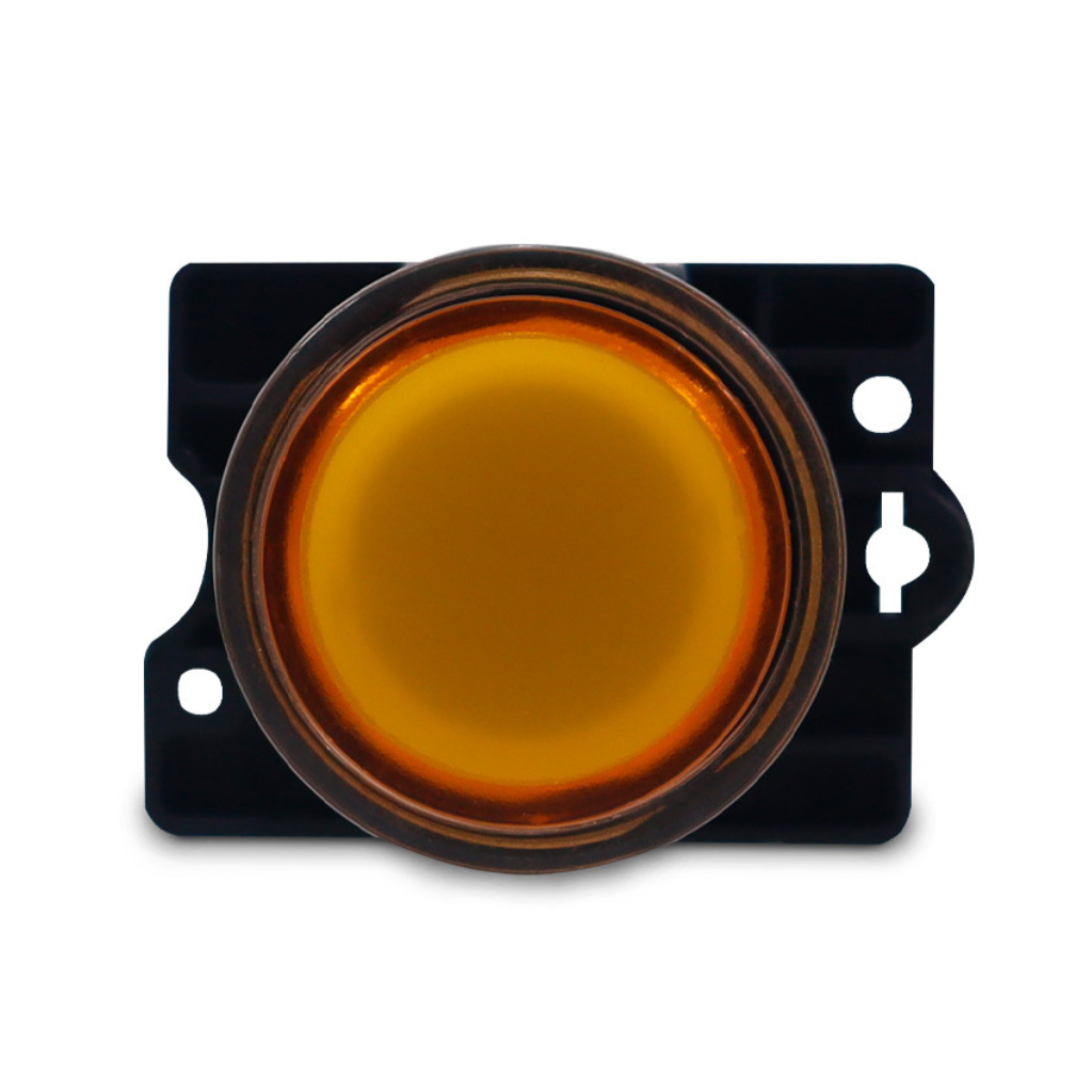 Kit Botão de Impulso Iluminado | EW3561 24V 1NA | Amarelo