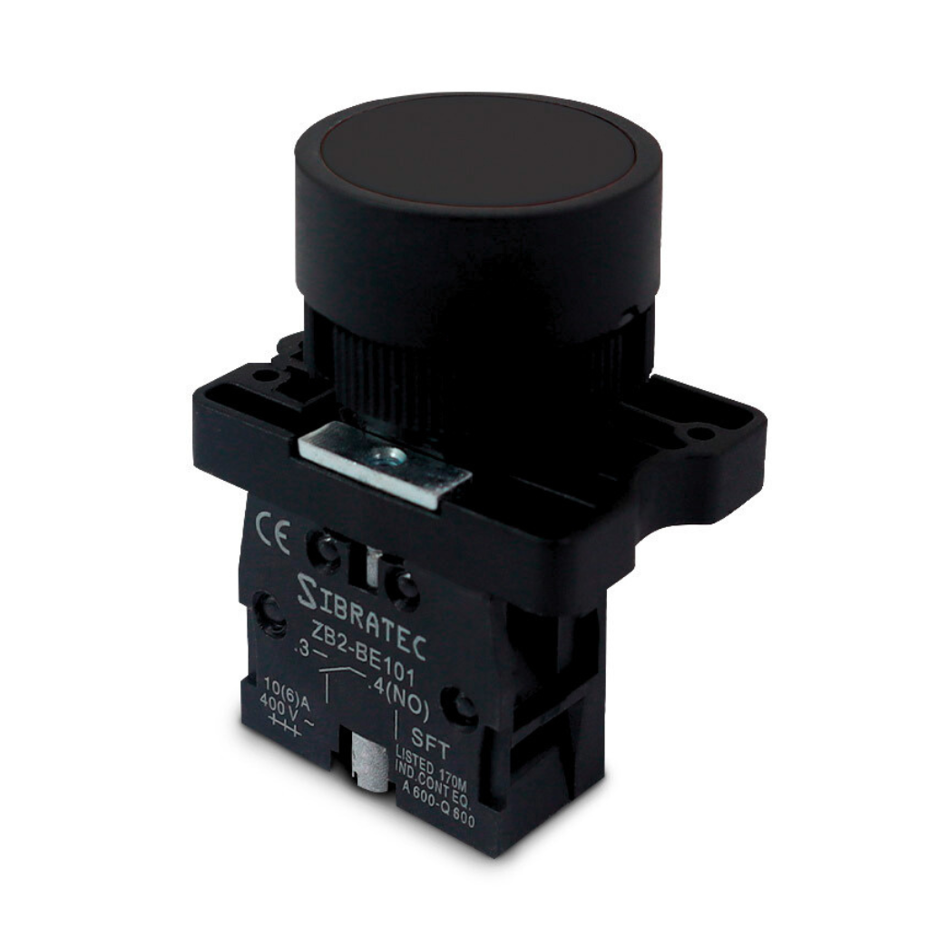 Botão de Impulso Plástico | XB2-EA21 | Preto | 1NA