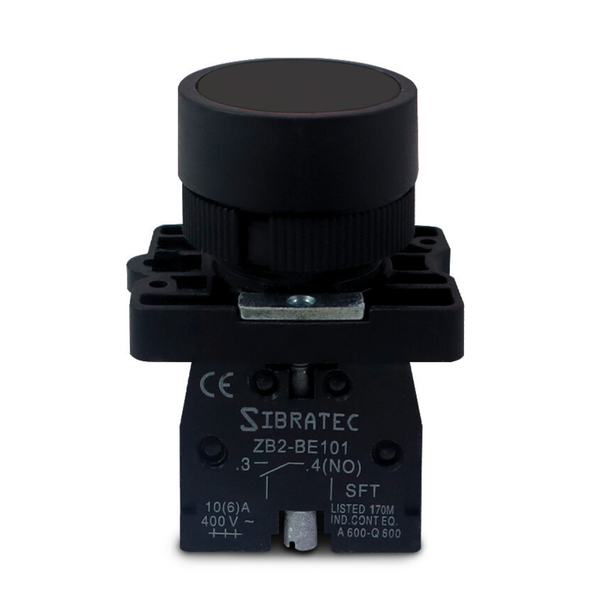 Botão de Impulso Plástico | XB2-EA21 | Preto | 1NA