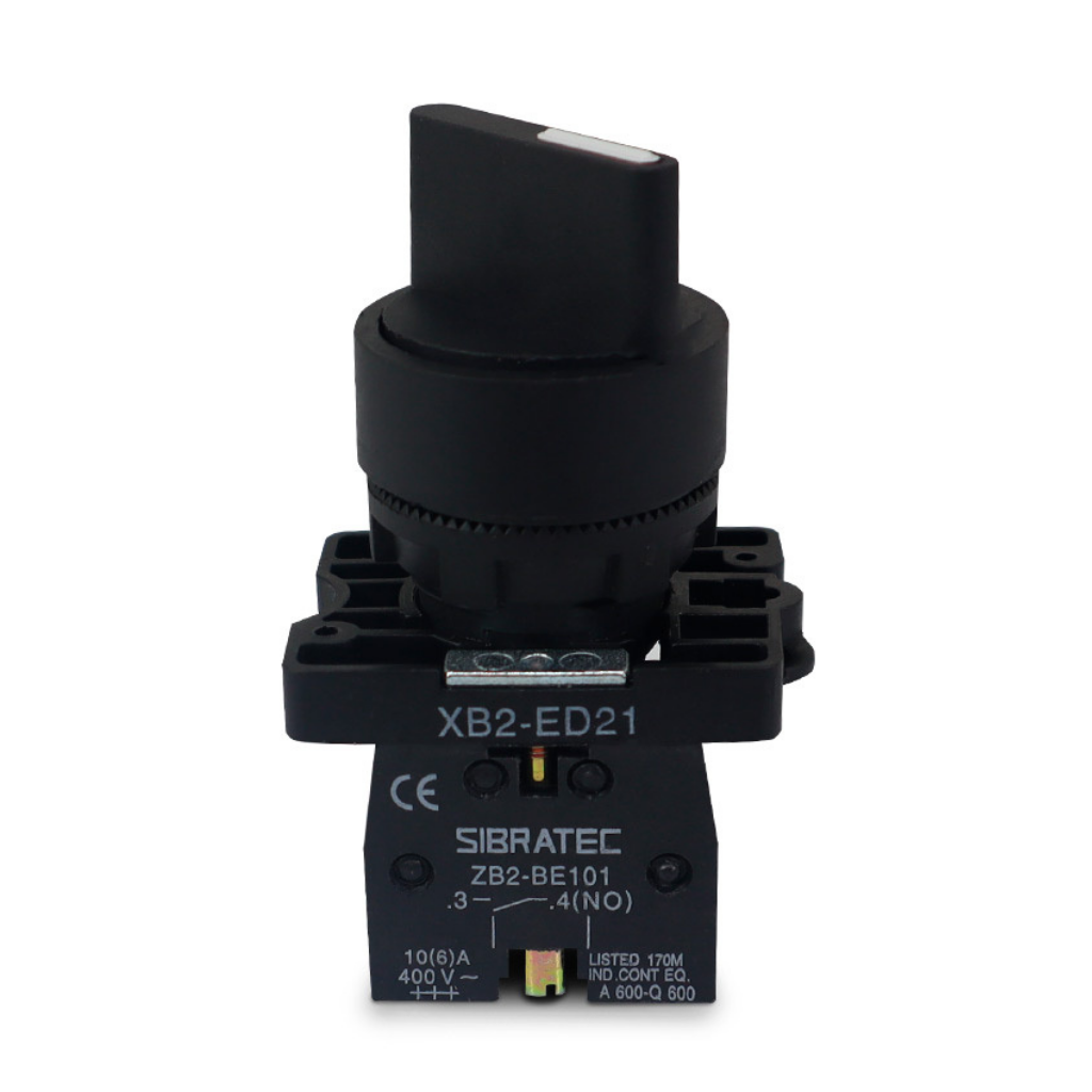 Kit 10 Chaves Seletora Plástica | ED21 | 2 Posições | 1NA