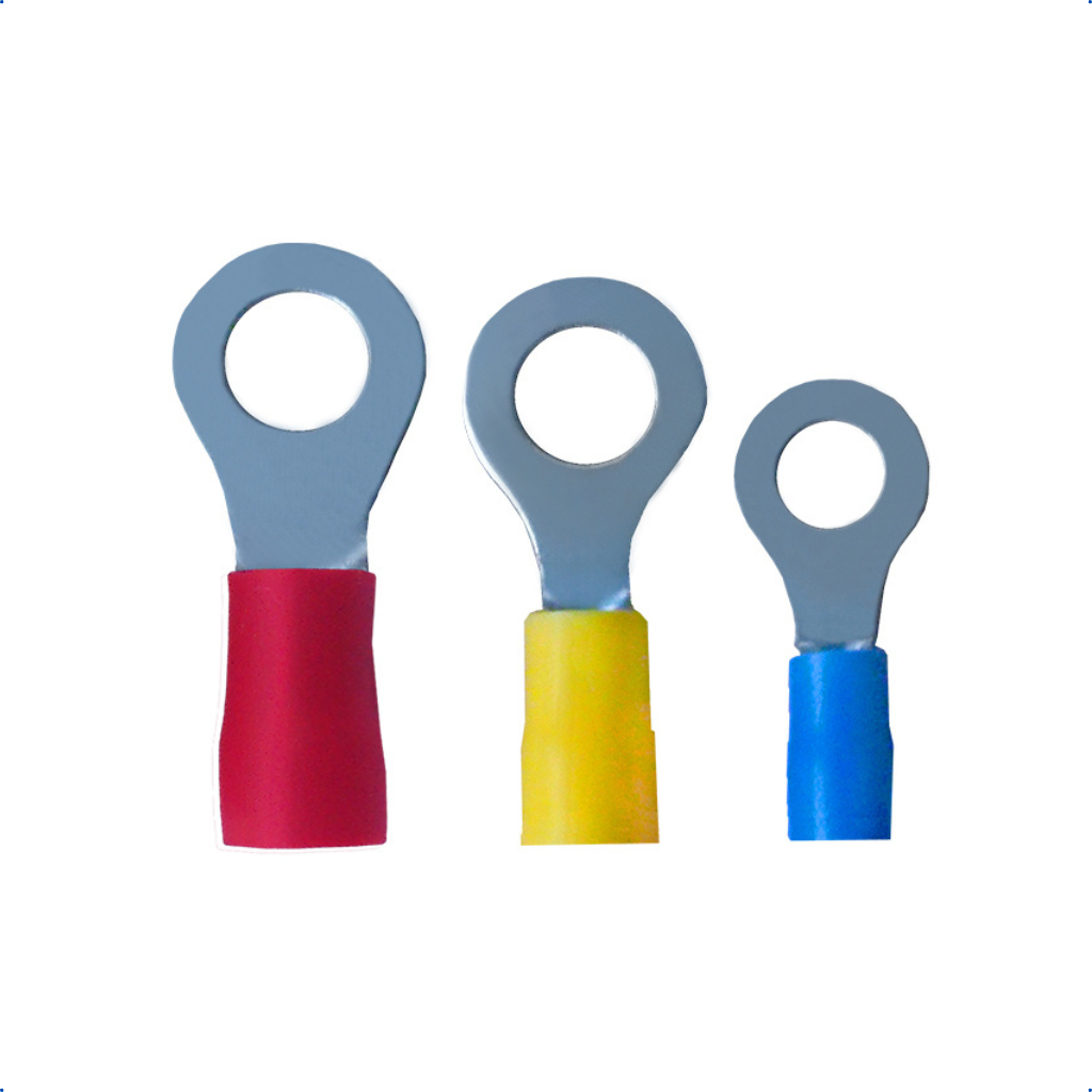 Kit Terminal Pré-Isolado Olhal RV | Cabo 4 e 6mm² | Furo Ø6,2mm