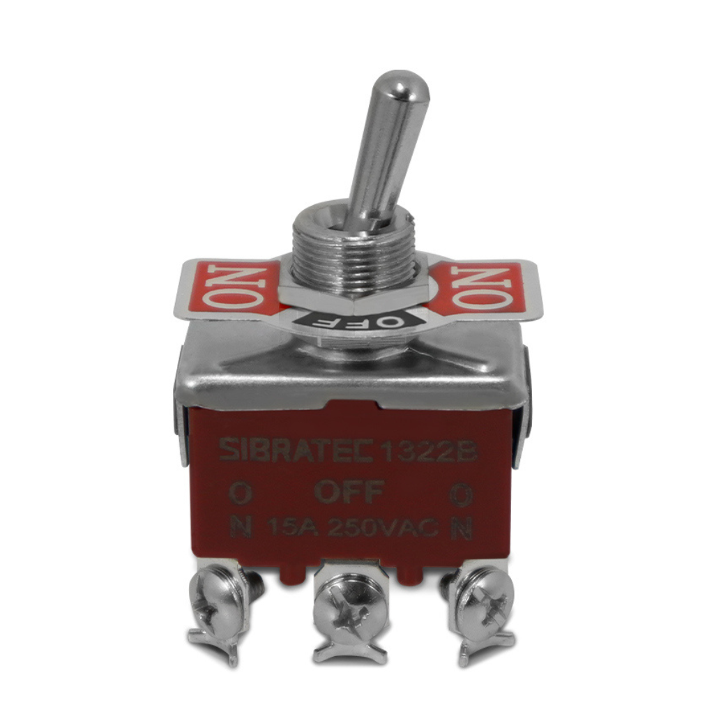 Chave Alavanca | Liga/Desliga/Liga | Parafuso | 1322B | 2 Polos