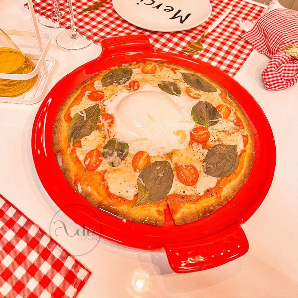 Forma de Pizza em Porcelana Vermelha Germer - 32 cm