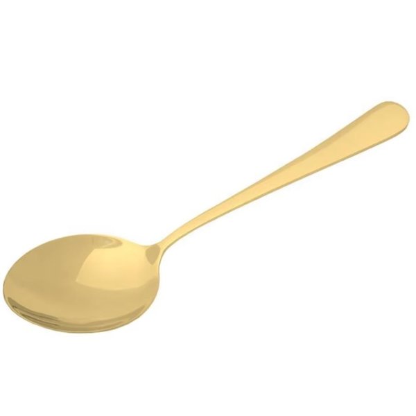 Colher Para Servir Aço Inox Dourado - 24cm