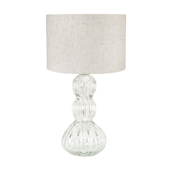 Abajur Cristal Murano Bangkok P Cristal Incolor - 25 cm