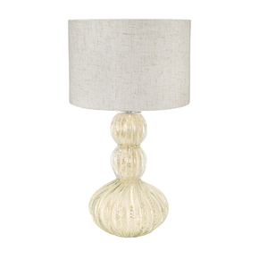 Abajur Cristal Murano Bangkok P Cristal c/ Ouro 24k - 25 cm