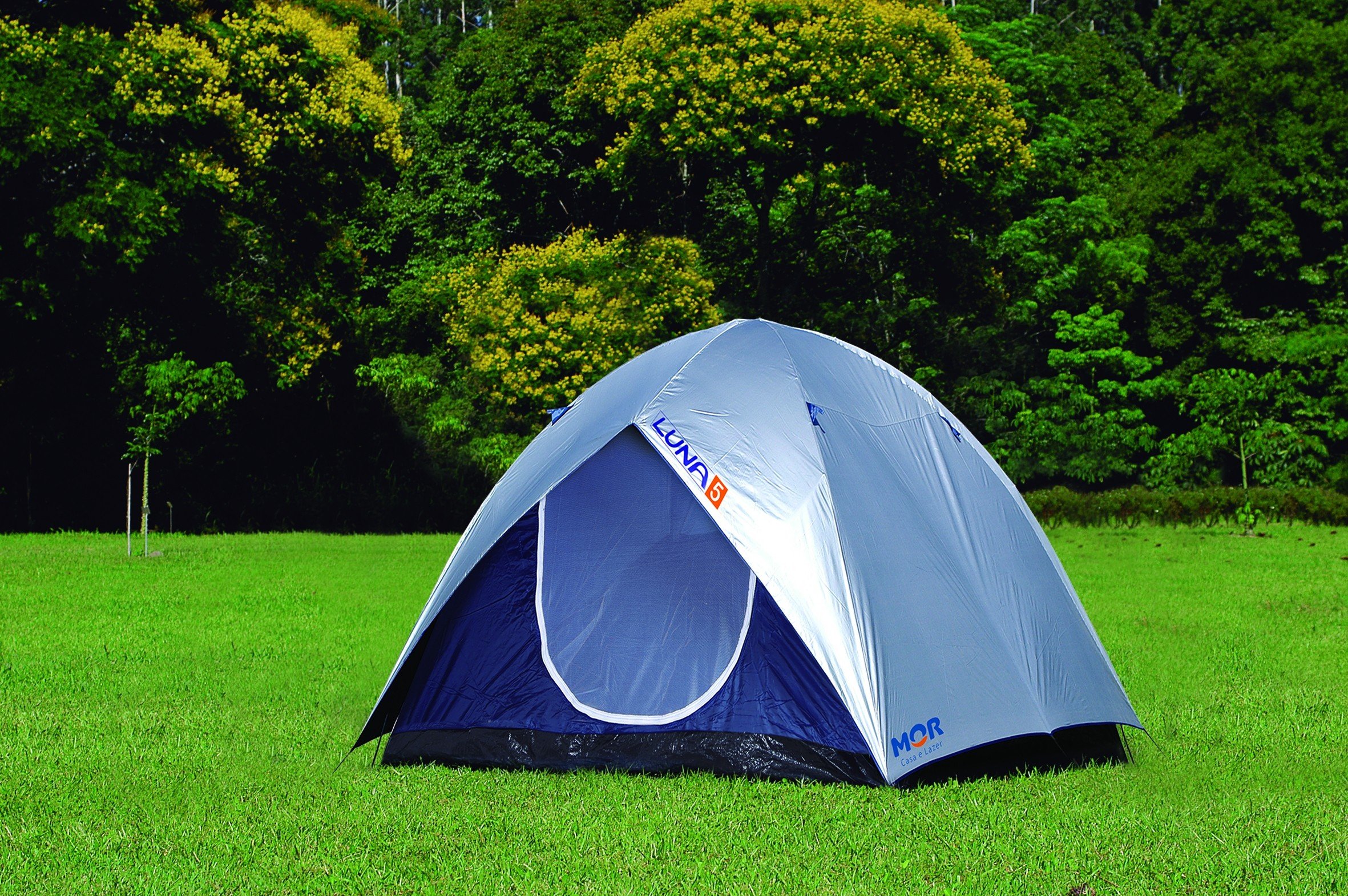 Kit Colchão Inflável King + Barraca Luna Mor 5 Pessoas