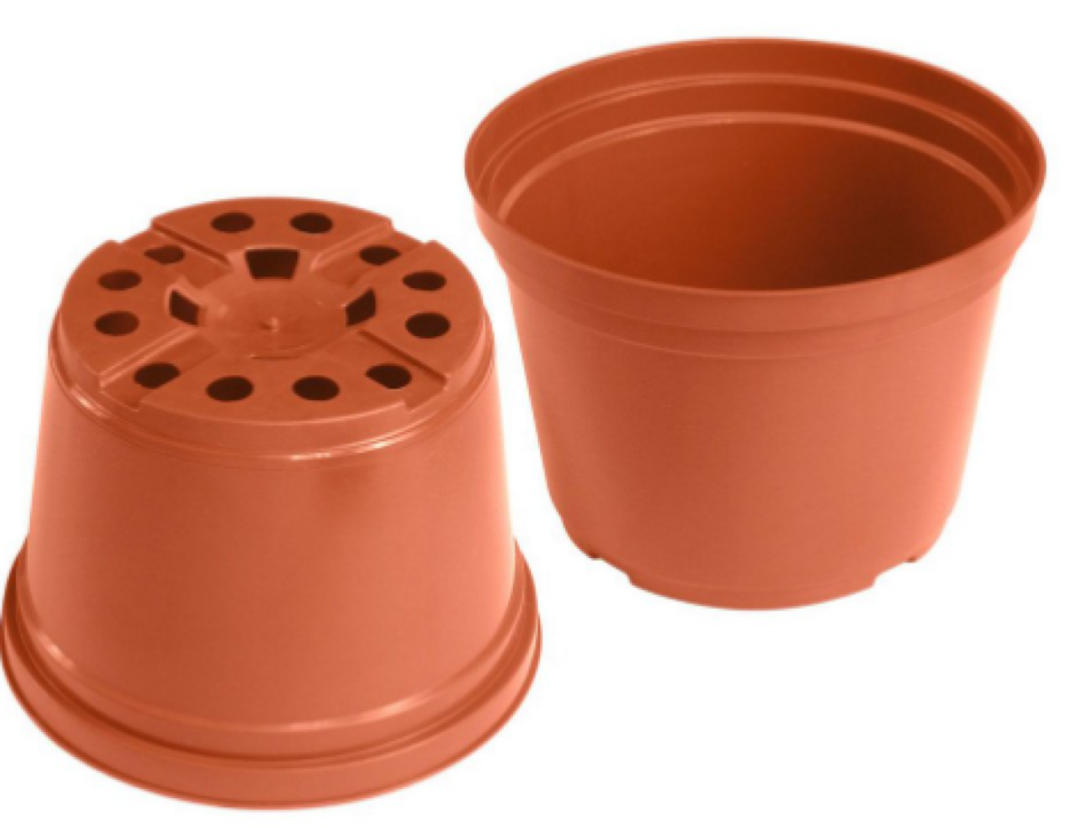 Pote de Plástico Rígido N13 Alta Drenagem Ecovaso Terracota