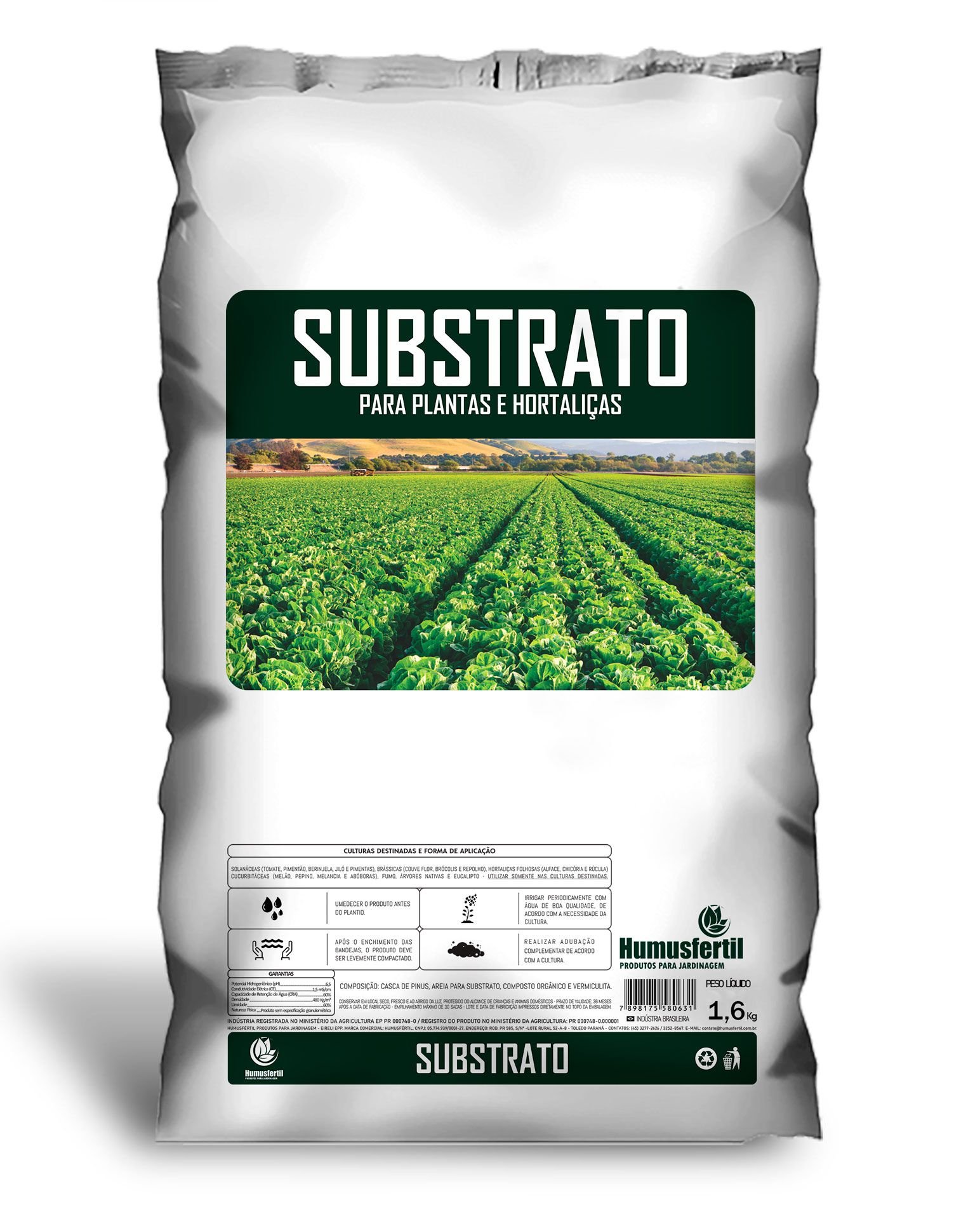 Substrato Para Plantas Classe A Humusfértil 1,6 kg