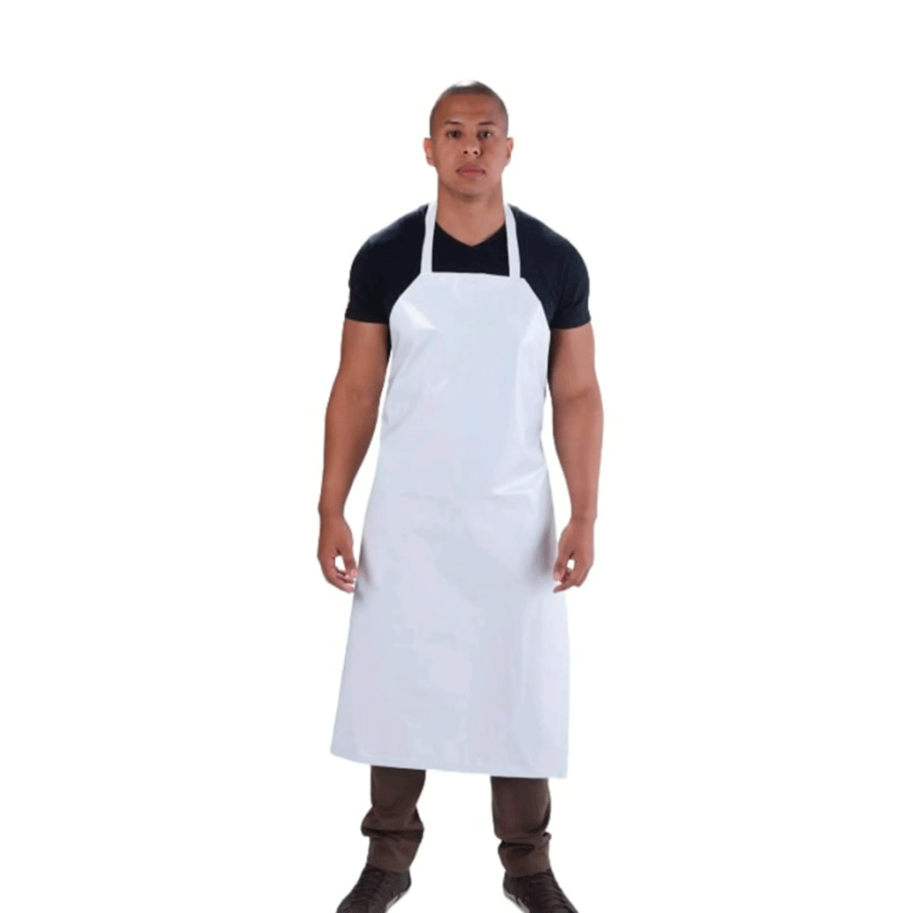 Avental em PVC Forrado 1,20 m x 0,70 cm cor Branco