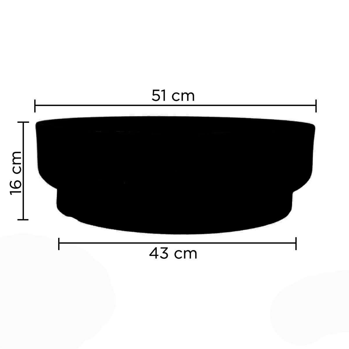Vaso de Polietileno Jardineira CUMBUCA Redonda Vasap Cor Branco Mármore