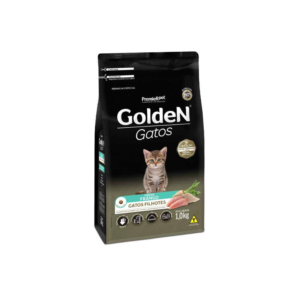 Ração Golden Gatos Filhotes Frango