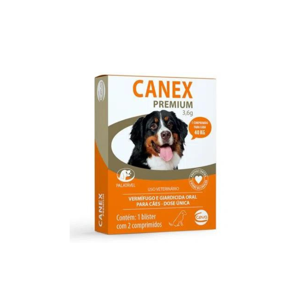 Vermífugo Canex Premium Cães até 40 kg 3,6 mg