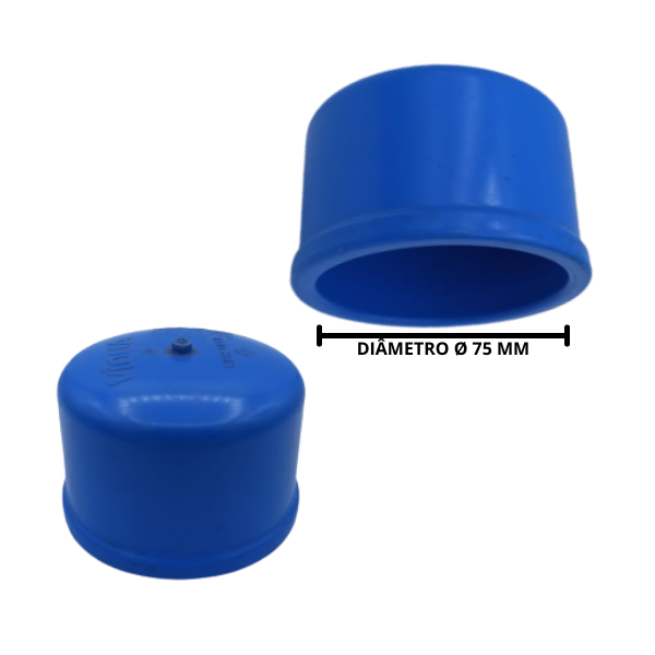 Cap Soldável Azul 75 mm