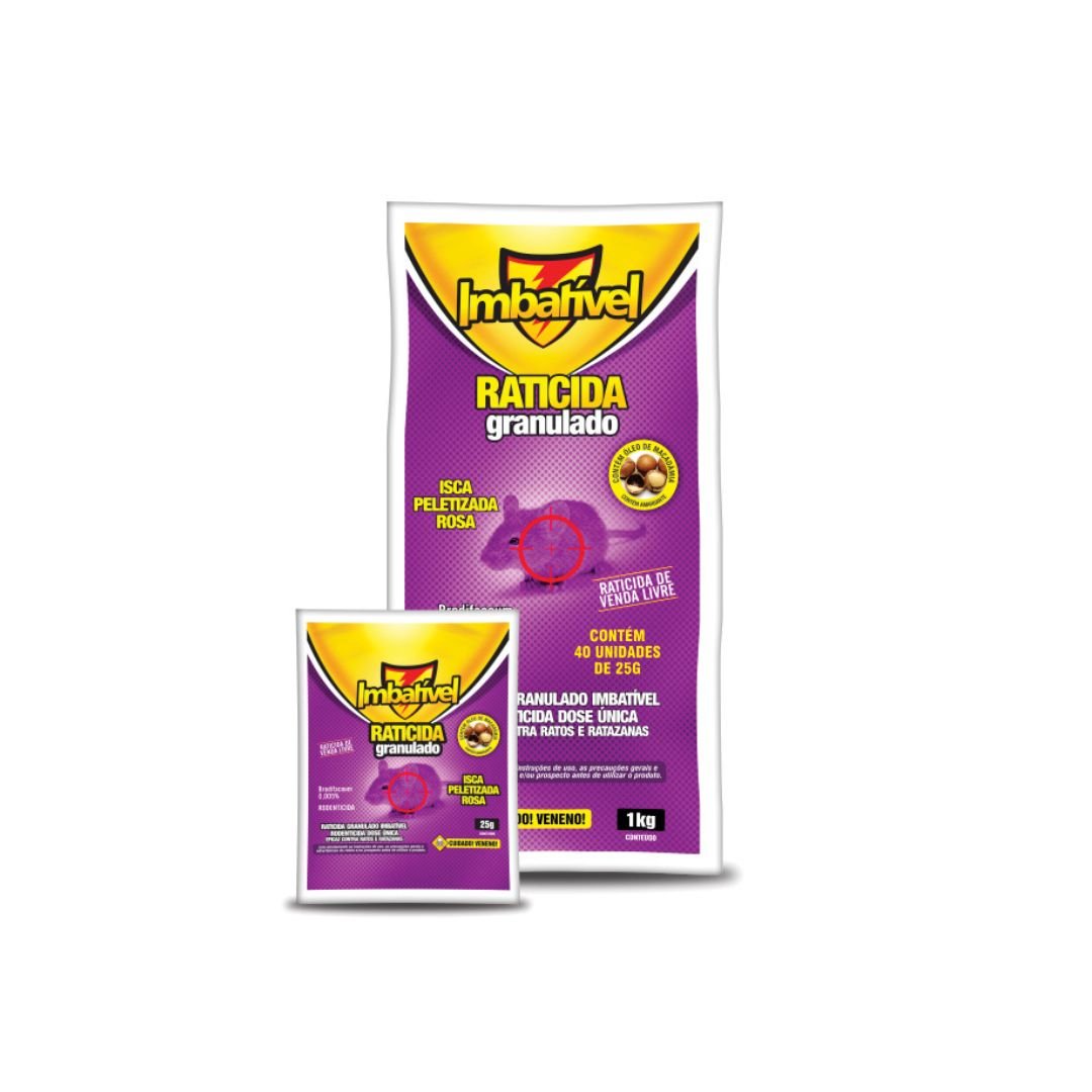 Kit 10 pct Raticida Imbativel 25 G Brodifacoum