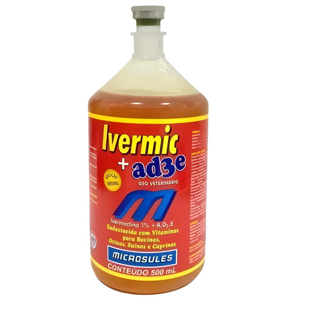 Ivermic + AD3E Ivermectina e Vitaminas 500ML - Microsules- Walteragro