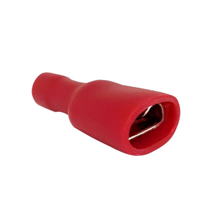 Terminal Isolado Faston Fêmea - Cabo 1,5mm² - Lingueta 6,5mm - Vermelho