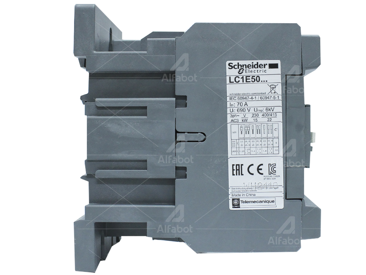 Contator Tripolar 50A 1NA+1NF 220VCA 50/60HZ - LC1E50M7