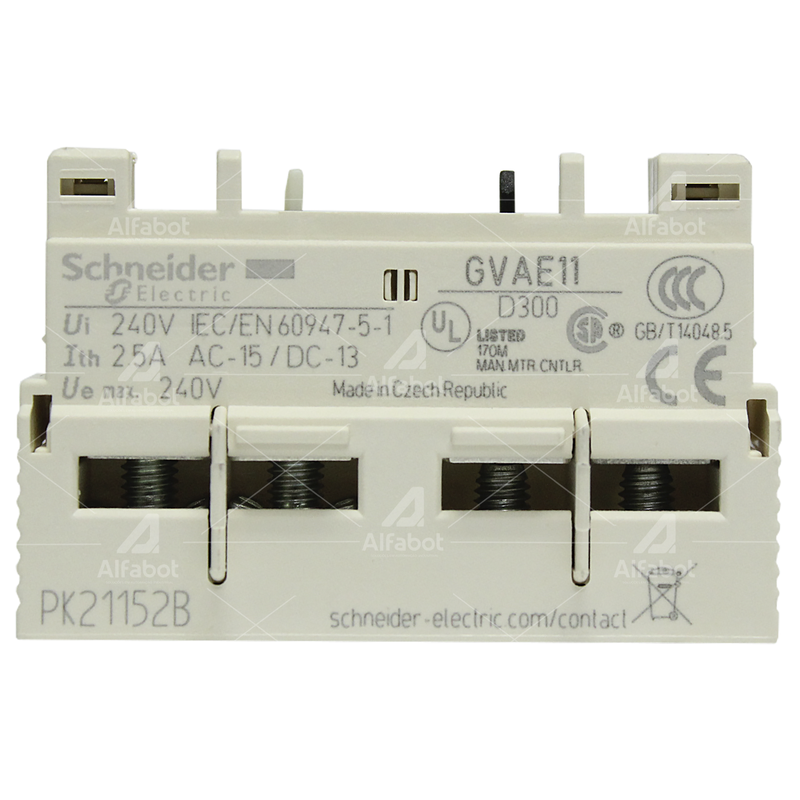 Bloco de Contato Auxiliar Frontal 1NA+1NF - GVAE11