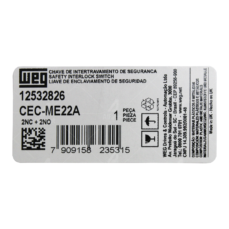 Chave de Emergência Acionada por Cabo WEG CEC-ME22A