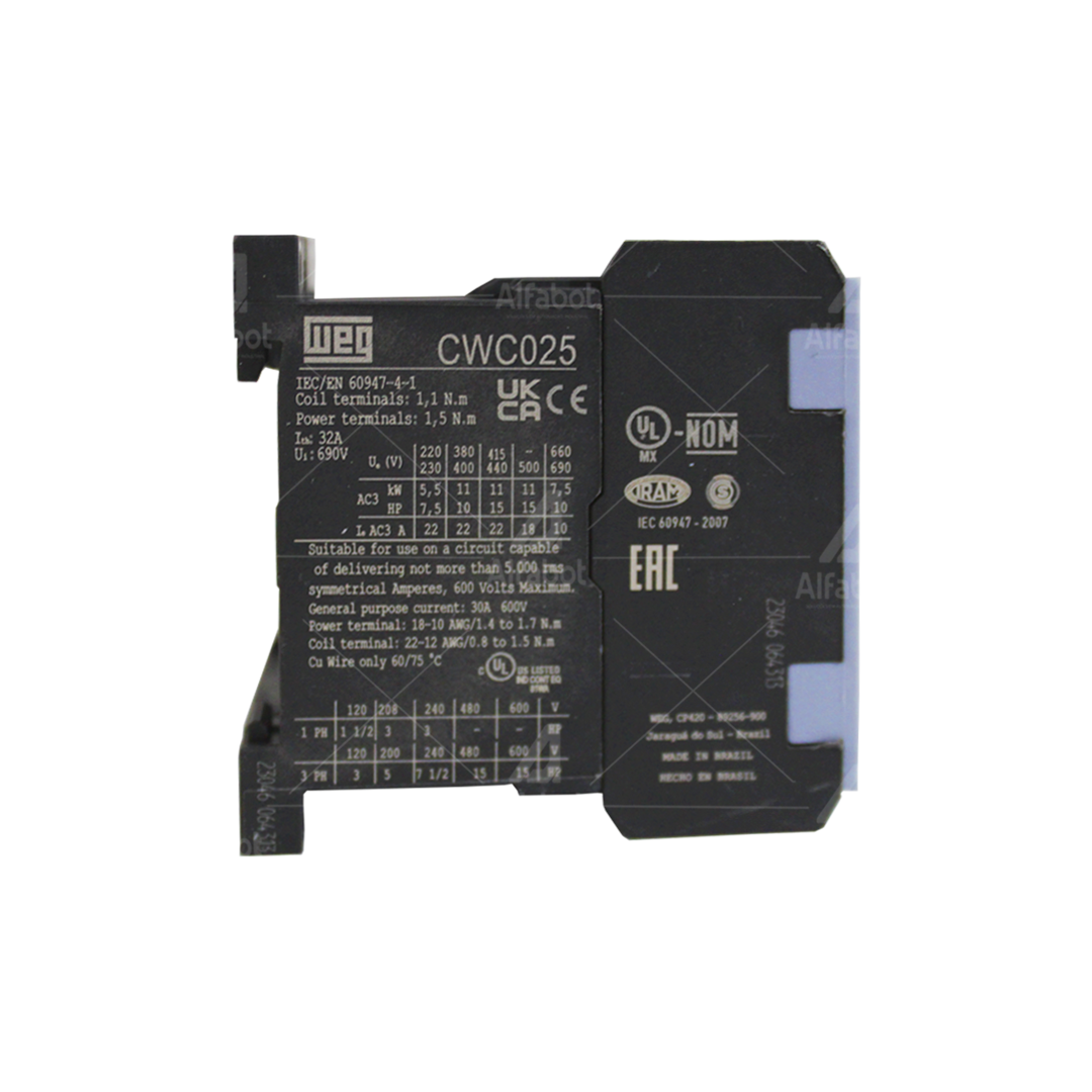 Mini Contator Weg CWC025-00-30V26 220VCA 22A