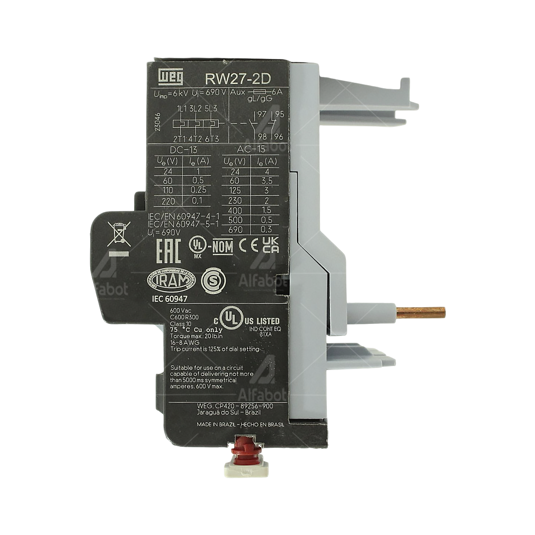 Relé Térmico Sobrecarga RW27-2D3-D018 1,2 - 1,8A