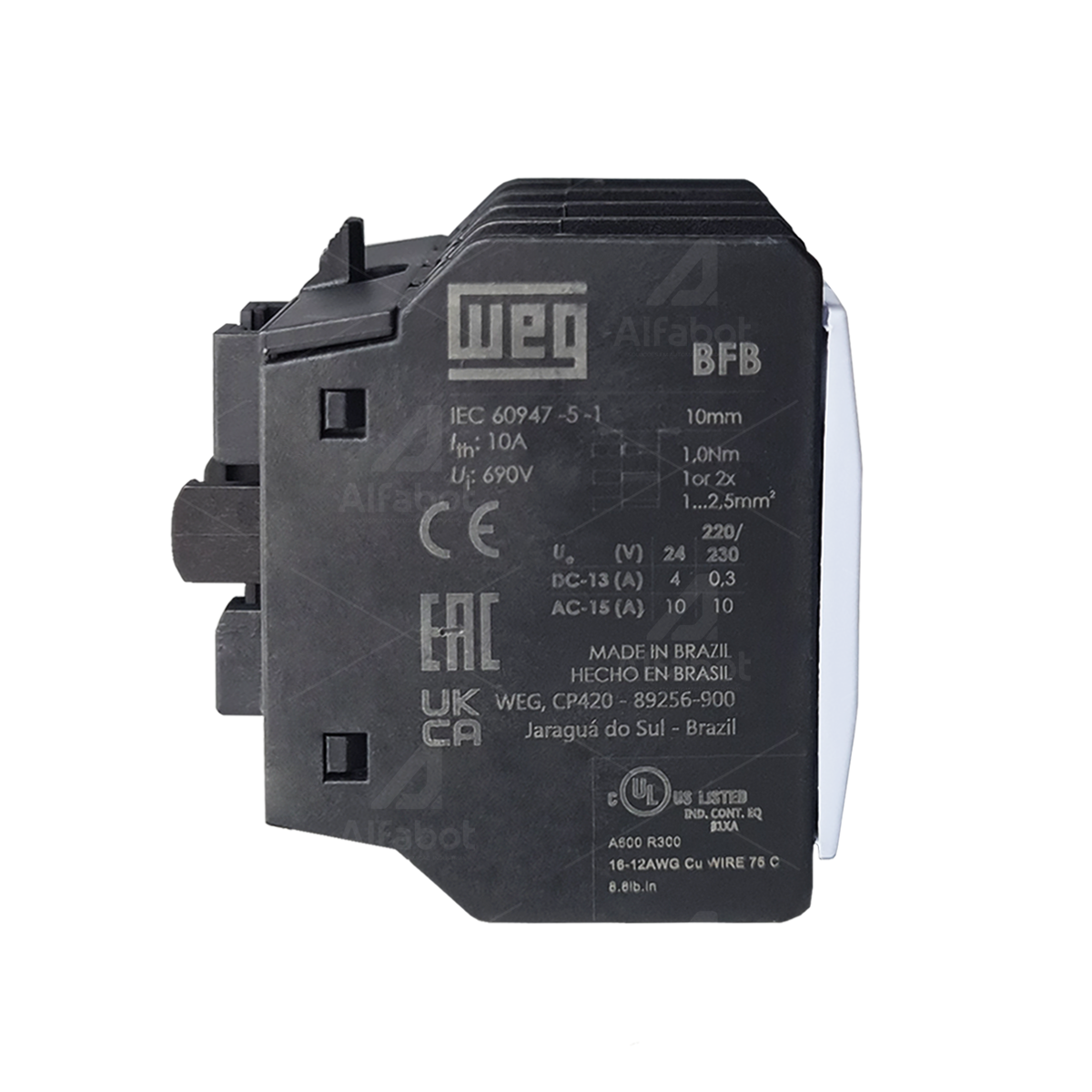 Bloco de Contato Auxiliar Frontal BFB 11 1NA+1NF