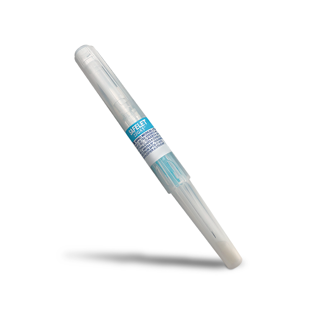 Cateter Intravenoso Caixa Com 50 - Nipro Safelet - 22G Azul