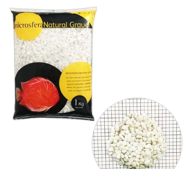 SUBSTRATO - SOMA - MICROSFERA NATURAL GRAVEL PEBBLE WHITE 1KG