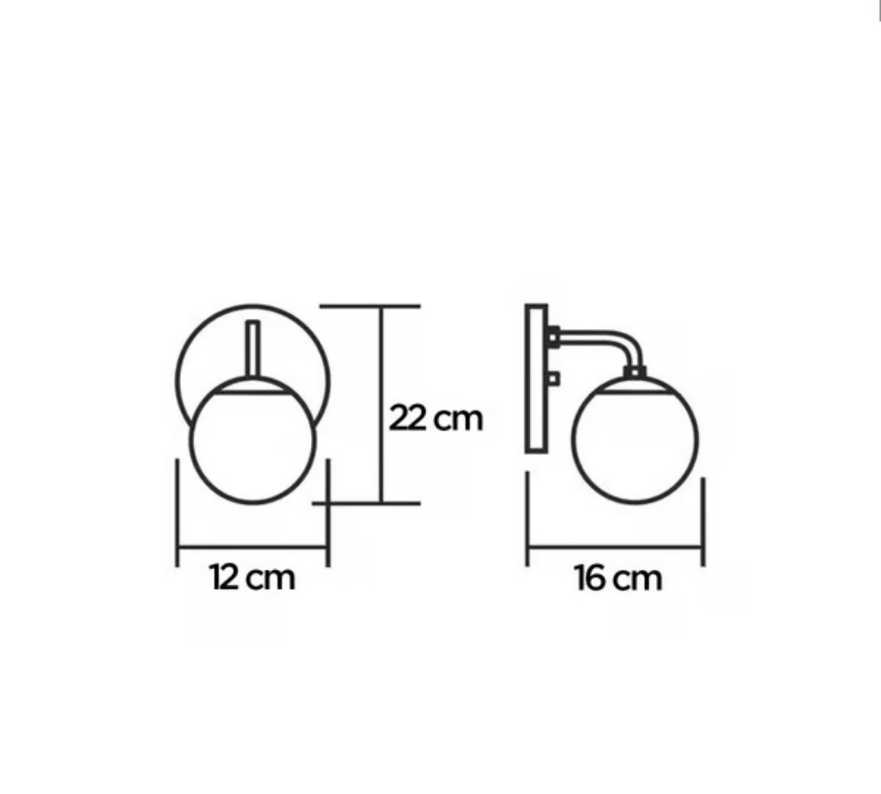 Arandela Drop Dourado Ono