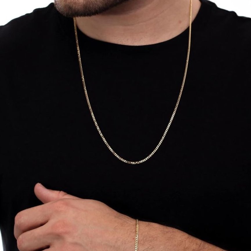 Corrente Ouro 18k Elo Grumet 2,5mm 60cm