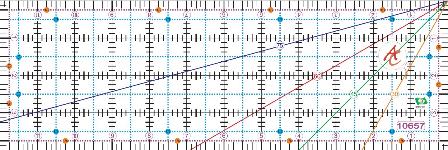 Régua Em Polegadas 4" x 12" - 10657