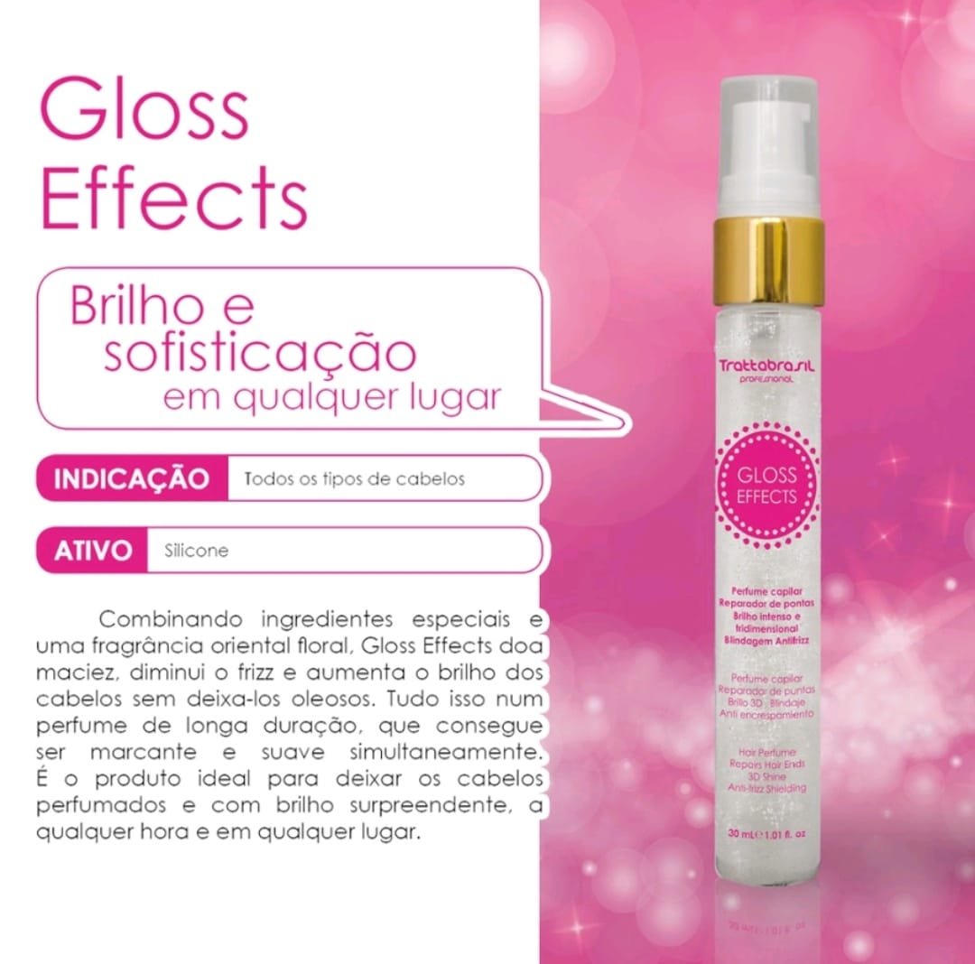Perfume Capilar Gloss Effects Trattabrasil 30ml