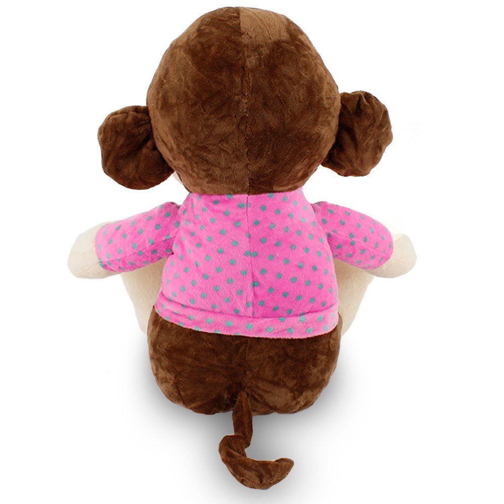 Macaco de Pelúcia 40 cm - Lucas Camisa Rosa
