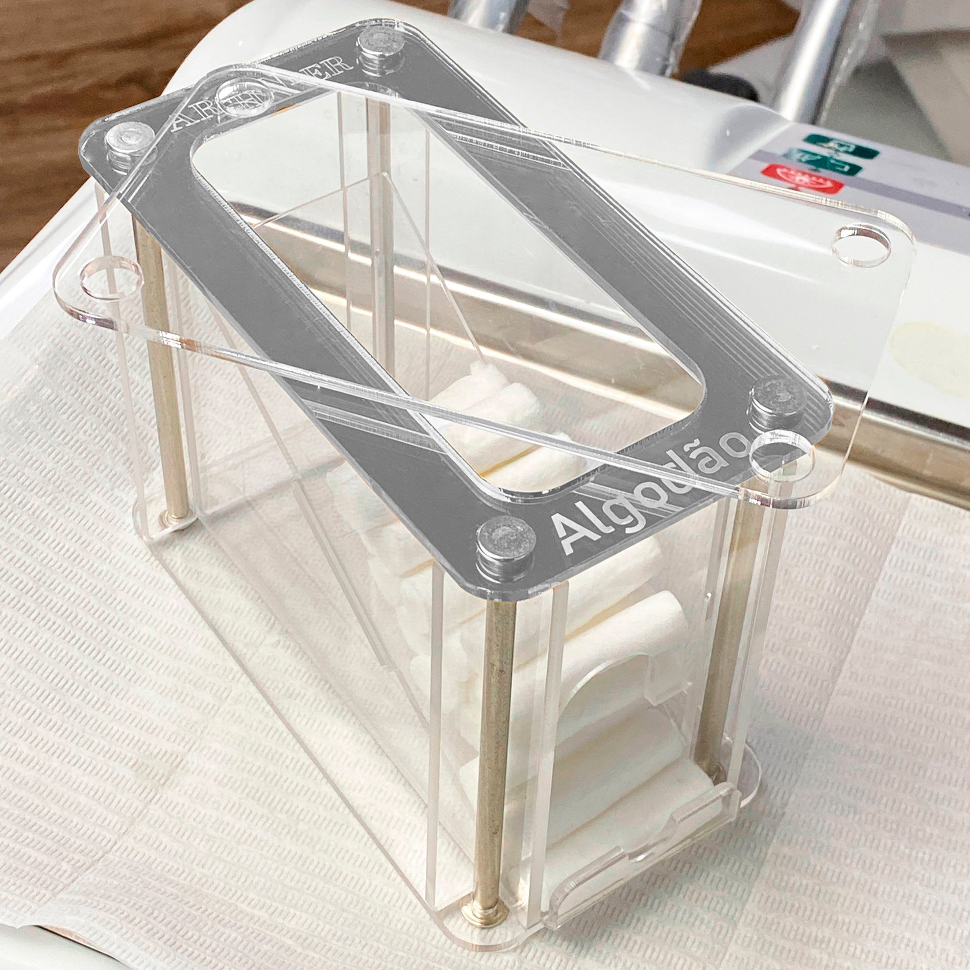 Porta Roletes de Algodão - Case Suporte Dispenser - Organizador Premium ...