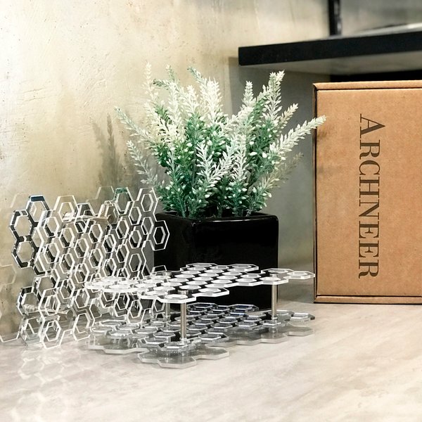 Porta Resina Colmeia - Organizador Premium Archneer