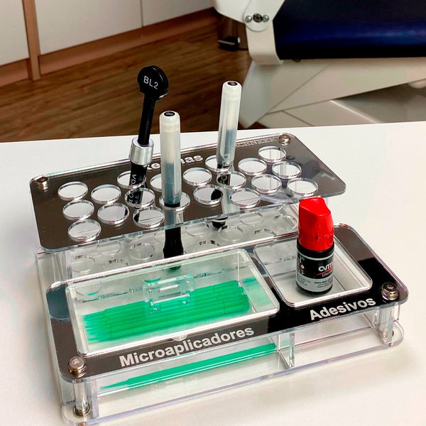 Porta Resinas Adesivos e Microbrush - Organizador Premium Archneer