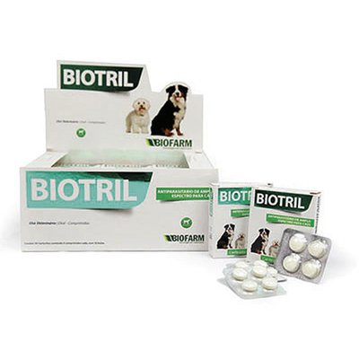 Biotril Comprimido Vermífugo Antiparasitário - Biofarm
