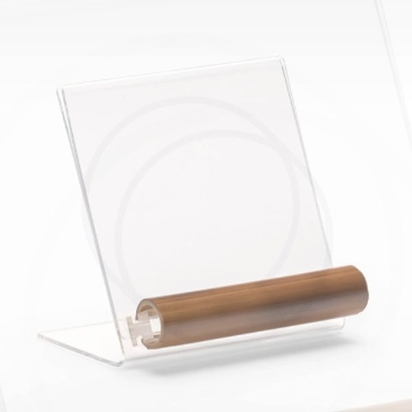 Marcador de Lugar em Bambú e Acrílico Transparente