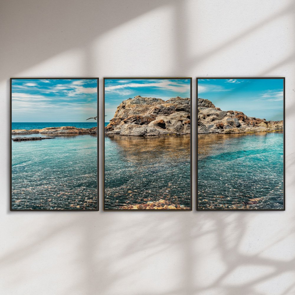 Quadro Decorativo Rochas Kit 3 Quadros - ArtBeni Quadros