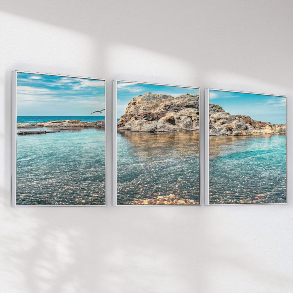 Quadro Decorativo Rochas Kit 3 Quadros - ArtBeni Quadros