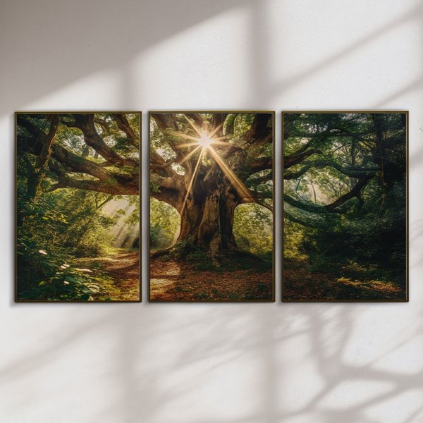 Quadro Decorativo Árvore e Galhos Kit 3 Quadros - ArtBeni Quadros