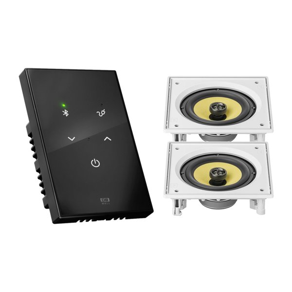 Kit Amplificador de Parede Db Series Db Wall + 2 Arandelas Ci6s Preto