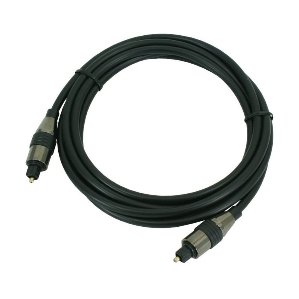 Cabo Optico de Áudio Digital Toslink Macho-Macho - 2 Metros